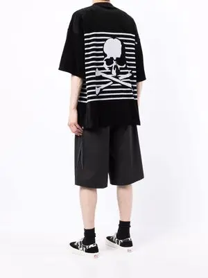 MASTERMIND WORLD Striped Skull-print T-shirt