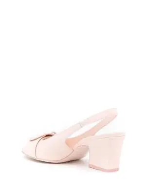 FERRAGAMO Bow-detail Leather Pumps - Neutrals