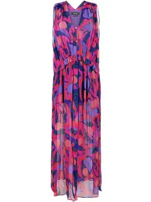 Isabel Marant Étoile Abstract Pattern Plunging V-neck Dress - Pink