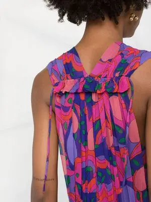 Isabel Marant Étoile Abstract Pattern Plunging V-neck Dress