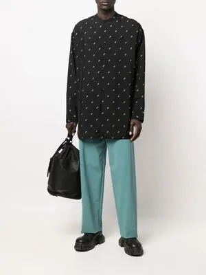 OAMC Bow-motif Band-collar Shirt
