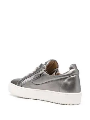 GIUSEPPE ZANOTTI Metallic-effect Low-top Sneakers