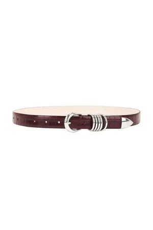 DEHANCHE Hollyhock Belt Bordeaux Croco & Silver