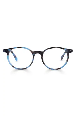 Eyebobs 49mm Round Frame Reading Glasses - Blue Tortoise