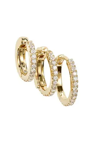 MARIA TASH Diamond Eternity Triple Linked Hoop Earring And Cuff