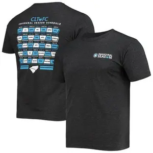 500 LEVEL Charlotte Fc Inaugural Season Tri-blend T-shirt - Black