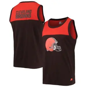 STARTER Cleveland Browns Team Touchdown Tank Top - Brown