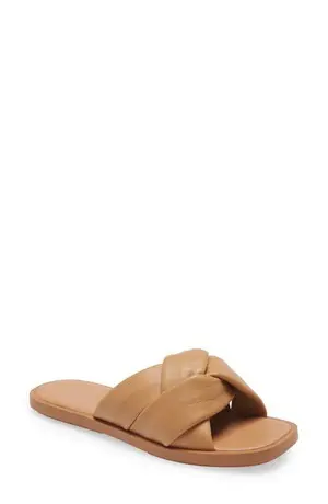 Madewell The Jayna Braided Slide Sandal Amber Brown
