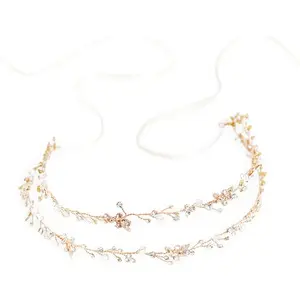 Brides & Hairpins Gia Double Banded Headpiece - Rose Gold