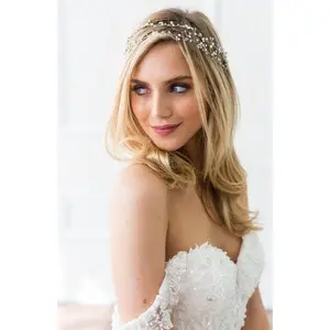 Brides & Hairpins Gia Double Banded Headpiece - Silver