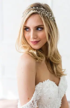 Brides & Hairpins Gia Double Banded Headpiece - Silver