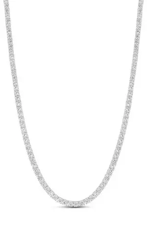 SHYMI SHYMI Classic Cubic Zirconia Tennis Necklace Silver