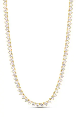 SHYMI Heart Tennis Necklace - Gold