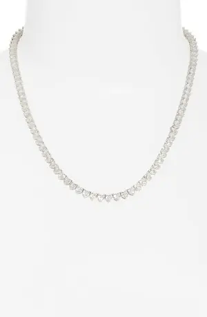 SHYMI Heart Tennis Necklace - Silver