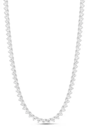 SHYMI Heart Tennis Necklace - Silver