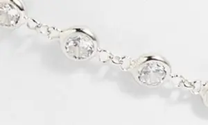 SHYMI Bezel-set Cubic Zirconia Anklet - Silver