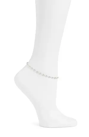 SHYMI Bezel-set Cubic Zirconia Anklet - Silver