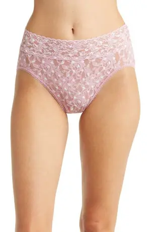 Hanky Panky Print Lace Briefs Pink Frosting