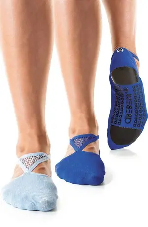 AREBESK Muse 2-pack No-slip Closed Toe Socks - Royal Blue - Light Blue
