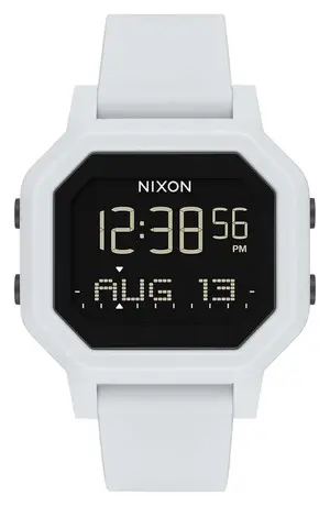 Nixon Siren Digital Recycled Plastic Strap Watch - White