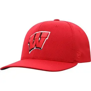 Top Of The World Wisconsin Badgers Reflex Logo Flex Hat - Red