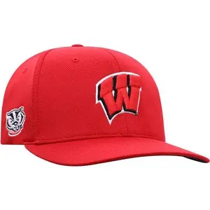 Top Of The World Wisconsin Badgers Reflex Logo Flex Hat - Red