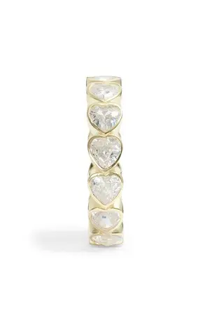 SHYMI Heart Cubic Zirconia Eternity Band - Gold