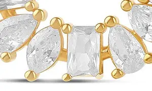SHYMI Cubic Zirconia Stud Earrings - Gold