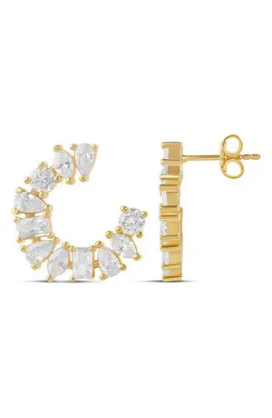 SHYMI Cubic Zirconia Stud Earrings - Gold