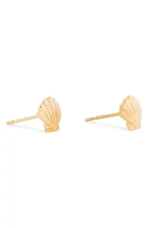STONE AND STRAND Shell Stud Earrings
