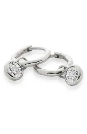 Monica Vinader Diamond Essential Huggie Earrings