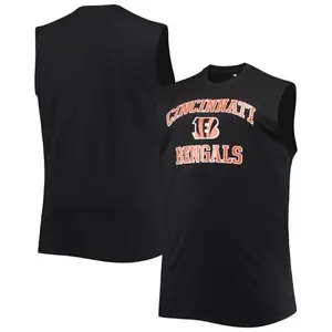 Profile Cincinnati Bengals Big & Tall Muscle Tank Top - Black