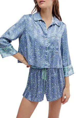 Free People Fp Satin Short Pajamas
