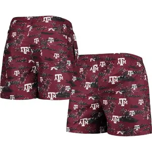 FOCO Texas A&m Aggies Island Palm Swim Trunks - Maroon