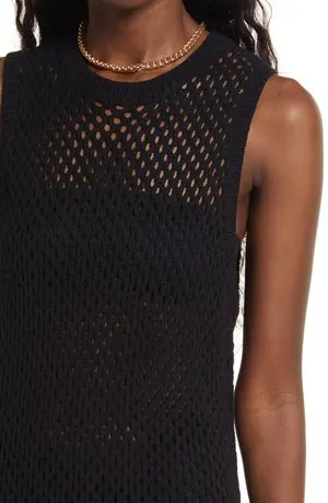 OPEN EDIT Open Stitch Sleeveless Sweater Dress