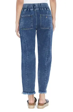 WASH LAB DENIM Wash Lab Pieced Relaxed Fit Jeans - Block Blue Med
