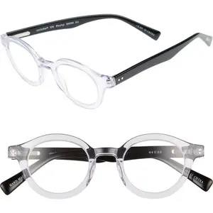 Eyebobs TV Party 44mm Round Reading Glasses Clear/black/clear