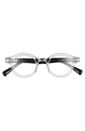 Eyebobs Tv Party 44mm Round Reading Glasses - Clear/black/clear