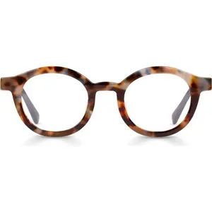 Eyebobs TV Party 44mm Round Reading Glasses Iceberg Blue / Brown Tortoise