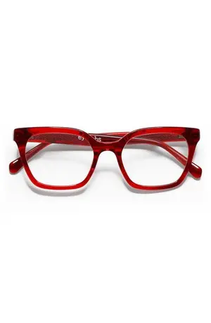 Eyebobs Eyebobs Overlook 50mm Cat Eye Reading Glasses Red Crystal/clear