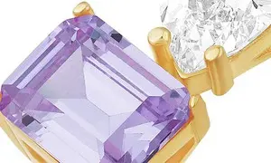 SHYMI Cubic Zirconia Cocktail Ring - Gold/purple