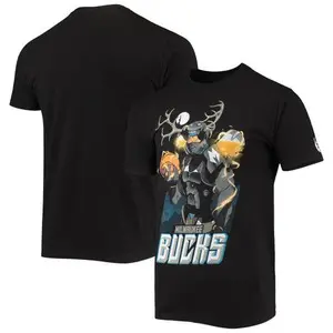 NBA X MCFLYY Milwaukee Bucks Identify Artist Series T-shirt - Black