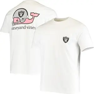 Vineyard Vines Las Vegas Raiders Big & Tall Helmet T-shirt - White