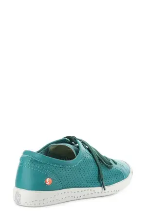 Fly London Ica Leather Sneaker - 048 Petrol Smooth Leather