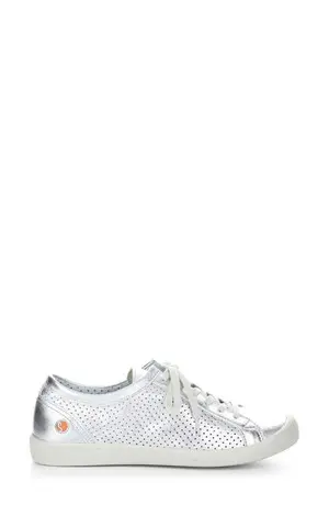 Fly London Ica Leather Sneaker - Silver