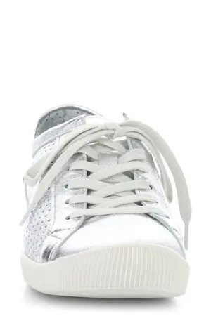 Fly London Ica Leather Sneaker - Silver