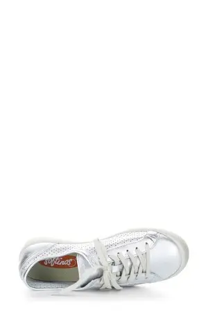 Fly London Ica Leather Sneaker - Silver