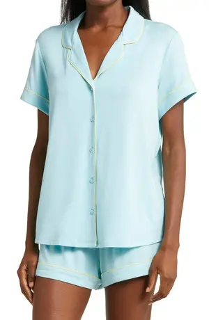 Nordstrom Moonlight Eco Short Pajamas Blue Aquatic