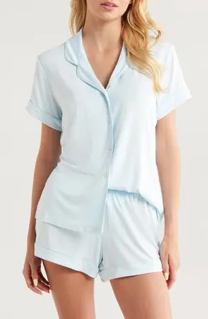 Nordstrom Moonlight Eco Short Pajamas Blue Delicate