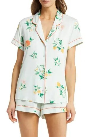 Nordstrom Moonlight Eco Short Pajamas Blue Morning Fruity Floral